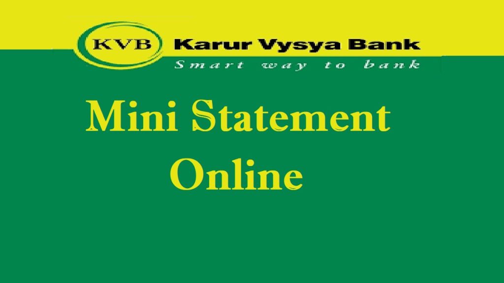 KVB Mini Statement Online Missed Call Number SMS KVB Mini Statement Online Missed Call Number SMS